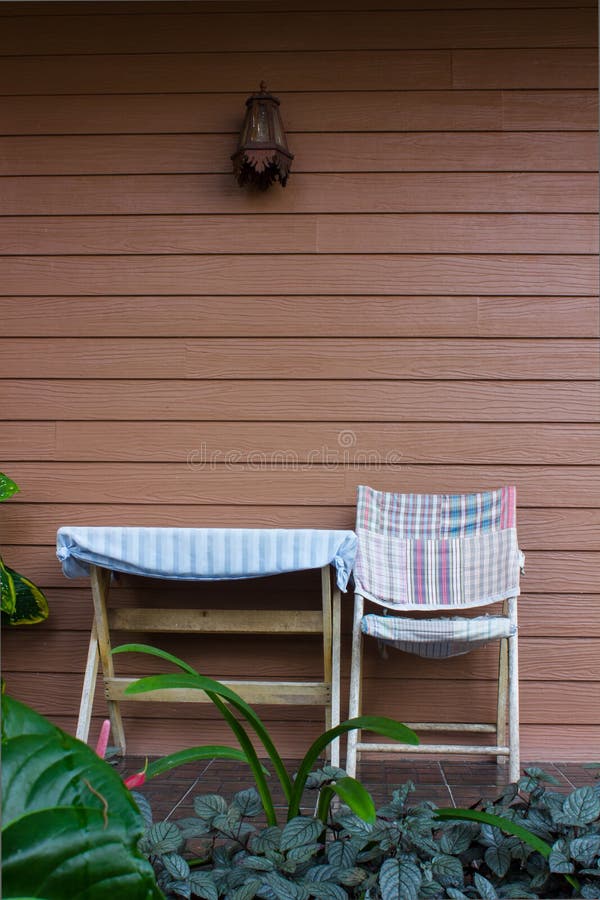Romantic Chair and Table at Home Stock Image - Image of house, cafe ...