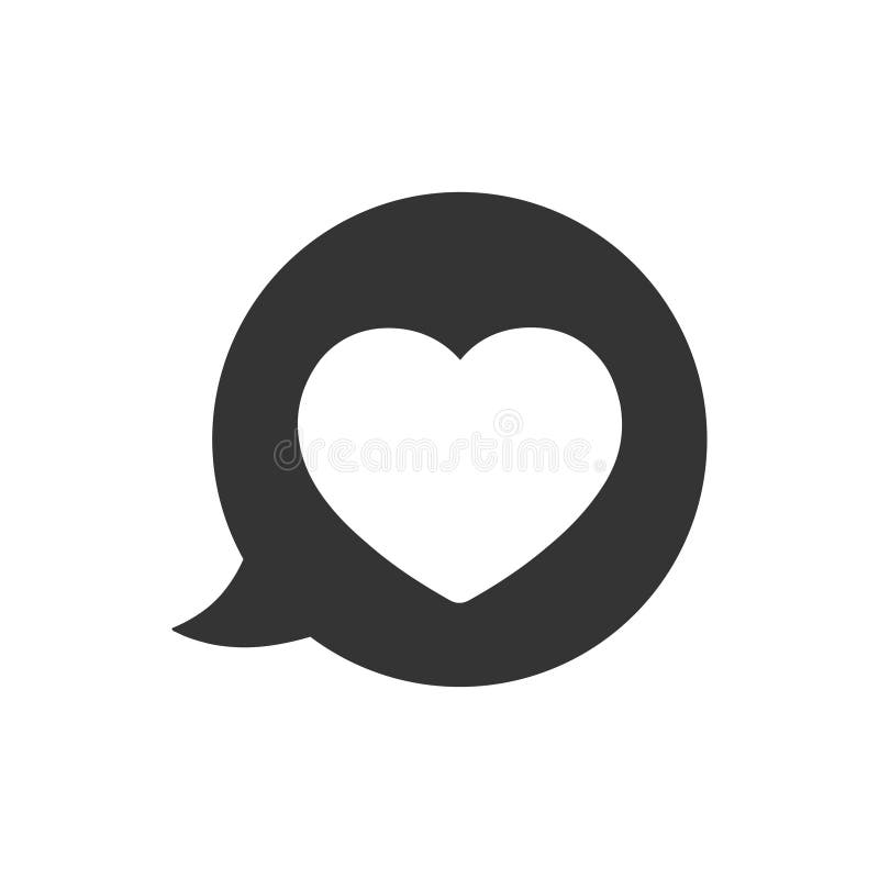 Romantic Chat Icon stock vector. Illustration of communications - 129165984
