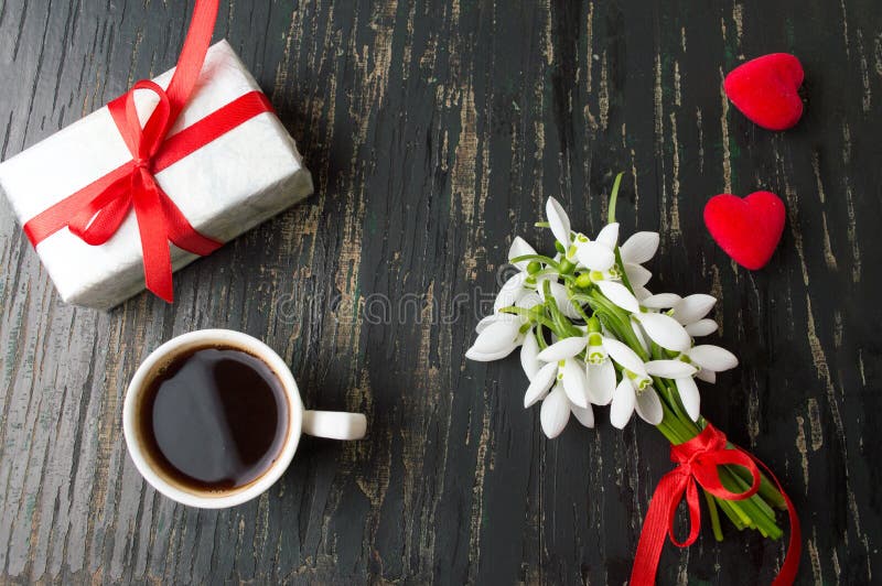 Romantic Coffee Table Setting Stock Photo - Image of food, comfortable ...