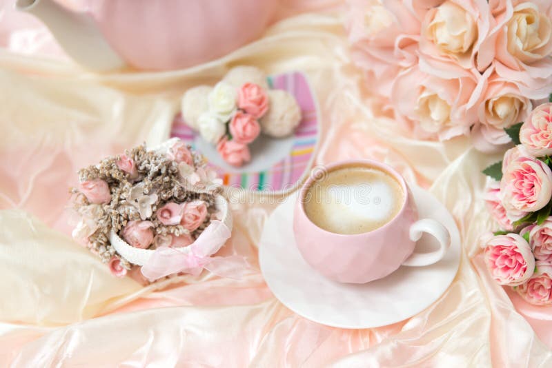 Romantic Coffee Set stock photo. Image of table, flavor - 63760048