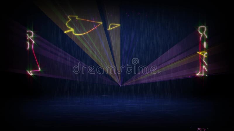 Romantic. Computer Simulation of an Animated Laser Show on a Water ...