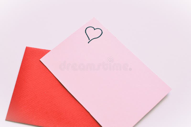 Congratulation Card with Heart on a Red Envelope Stock Illustration ...