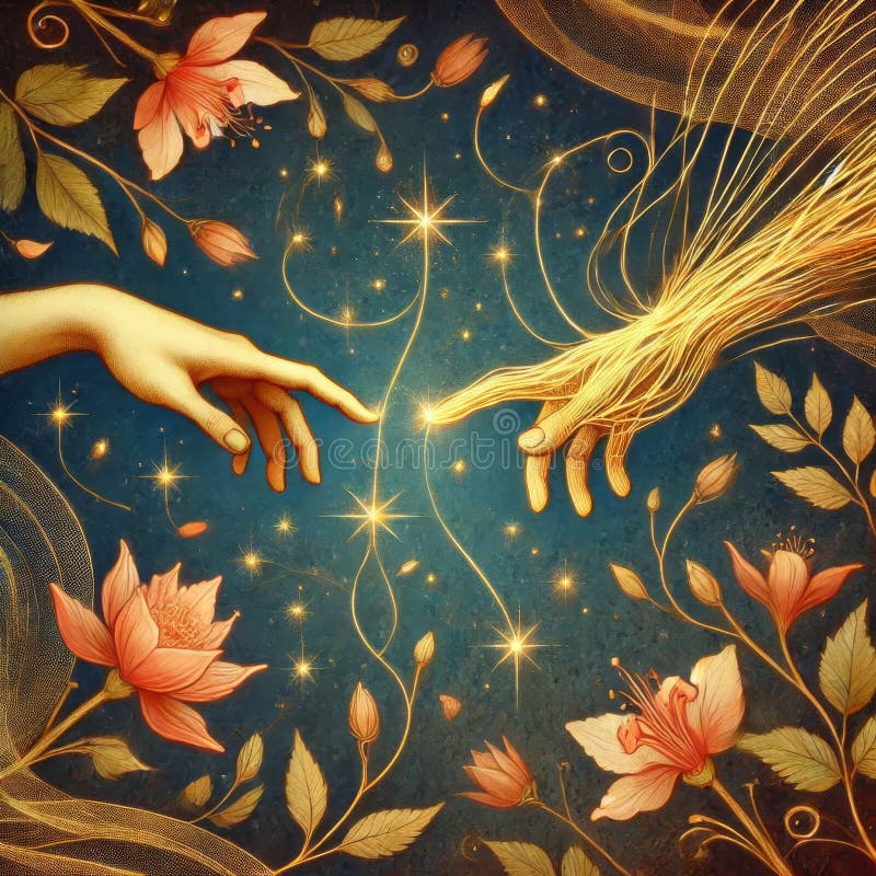 Cosmic Connection of Two Souls Stock Illustration - Illustration of ...
