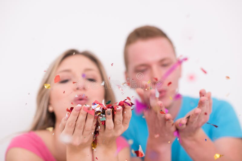 Romantic Couple Celebrating Stock Image - Image of fashion, celebrating ...