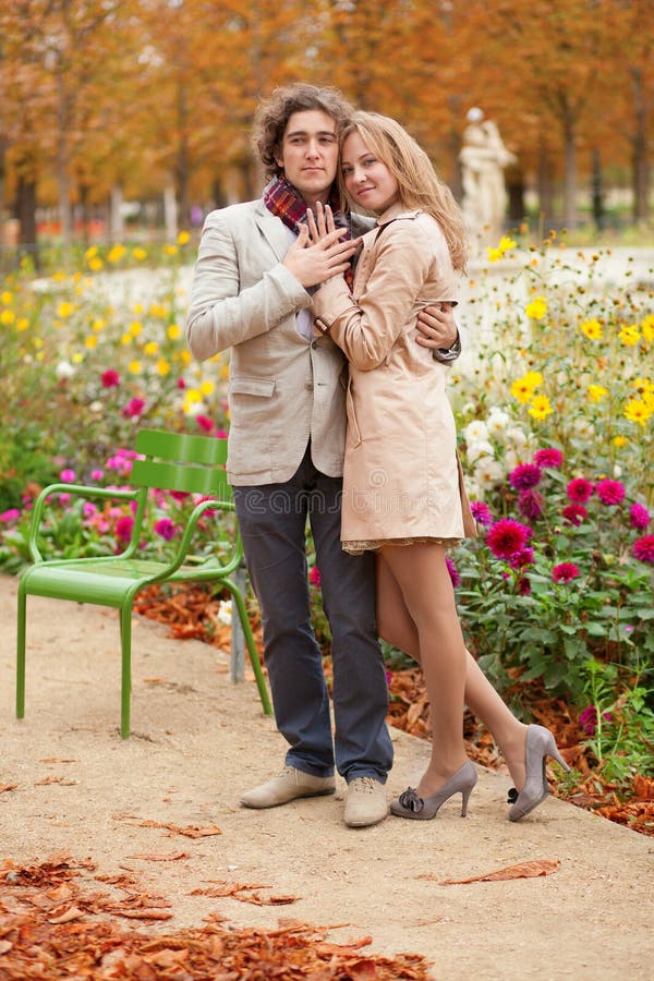 Romantic couple at fall stock photo. Image of couple - 34711134