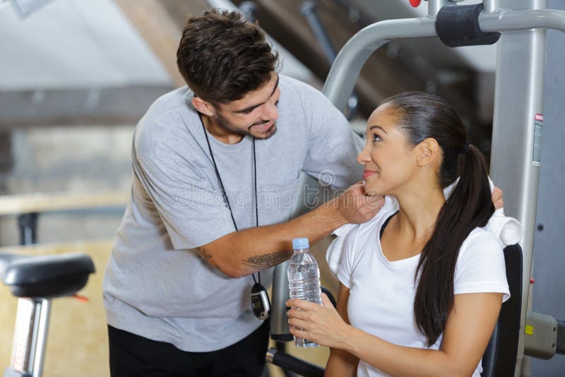 Romantic Couple in Gym Together Stock Image - Image of strong, couple: 260649547