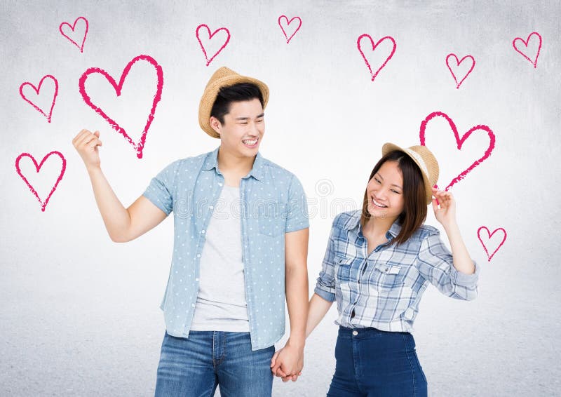 Romantic Couple Holding Hands Stock Photo - Image of closeness, casual ...