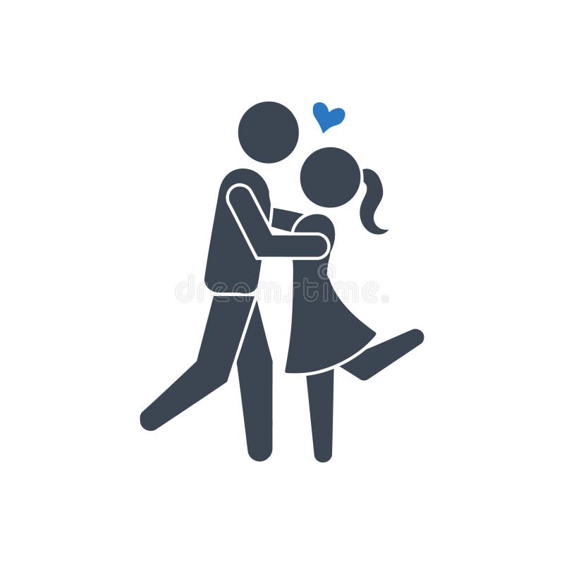 Romantic Couple Hugging Icon Stock Vector - Illustration of ...