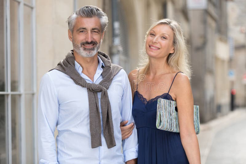 Romantic Couple Looking at Camera Stock Image - Image of expression ...