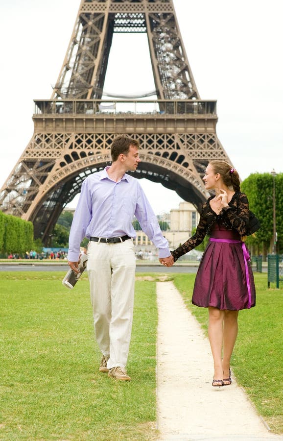 Romantic couple in Paris stock photo. Image of lover - 15507482