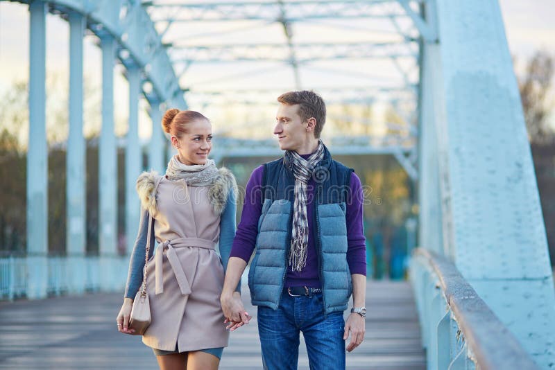 Romantic couple in Paris stock image. Image of couple - 75925789