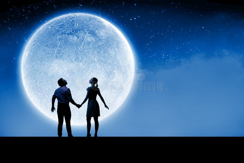 Couple Love Moon Light Stock Photos - Download 393 Royalty Free Photos