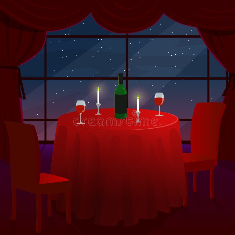 Romantic Dinner Table Stock Illustrations – 6,977 Romantic Dinner Table ...