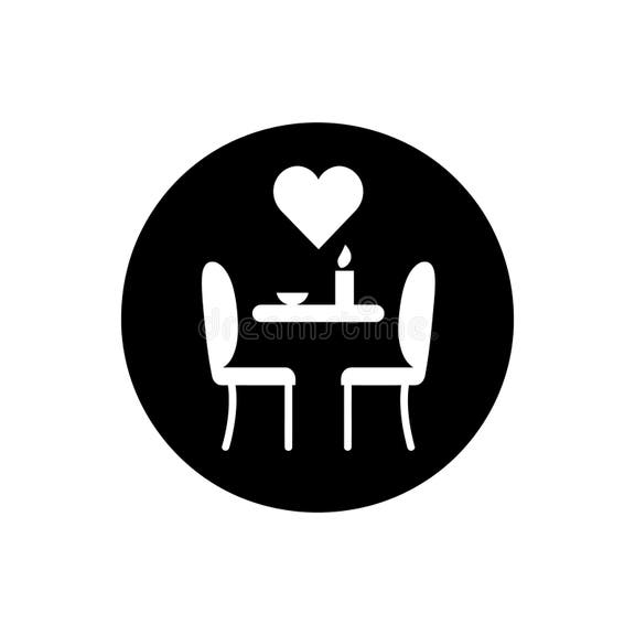 Romantic date icon stock vector. Illustration of affection - 298398785