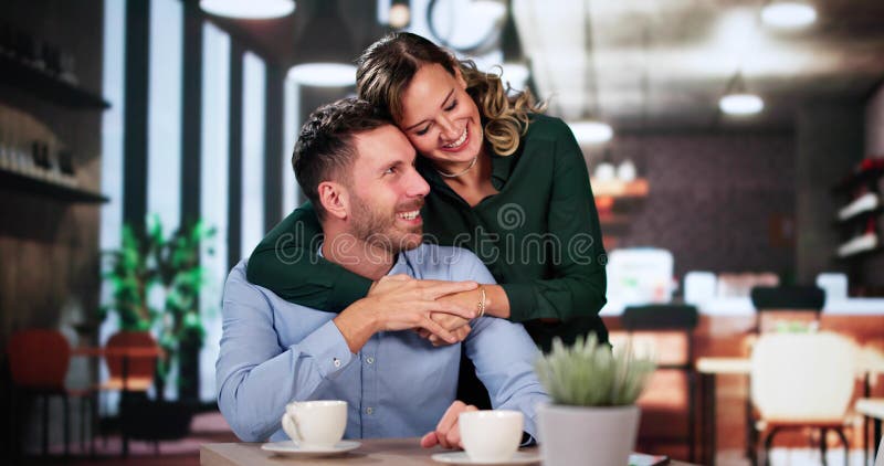 Romantic Dating Fun Together. Smiling Couple Stock Photo - Image of ...