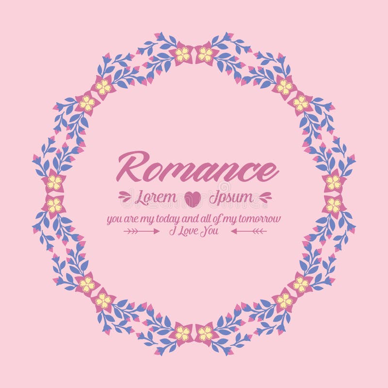 Romantic Design of Beautiful Leaf and Floral Frame, for Romance ...