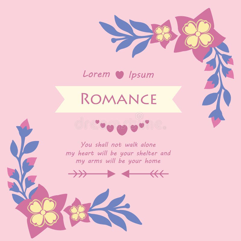 Romantic Design of Beautiful Leaf and Floral Frame, for Romance ...