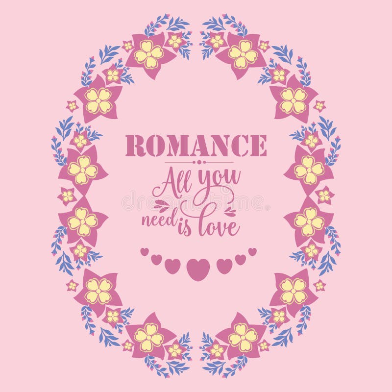 Romantic Design of Beautiful Leaf and Floral Frame, for Romance ...