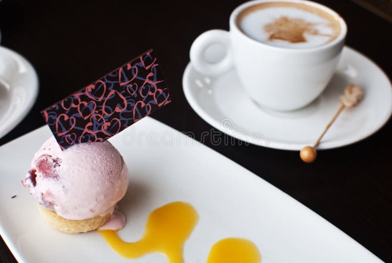 Romantic dessert stock photo. Image of romance, plate - 25441824