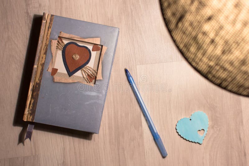 Romantic Diary Under the Light of a Lamp Stock Photo - Image of ...