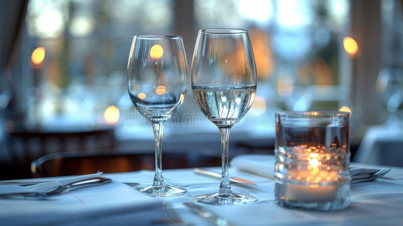 Romantic Dining: Elegant Table Set Up for Catering and Hospitality with ...