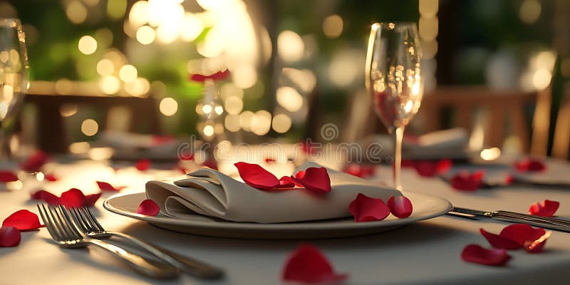 Dinner Date Icon. Restaurant Dinner Table with Love Illustration for ...