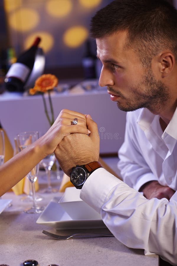 Romantic Dinner with Engagement Stock Photo - Image of marry, glass ...