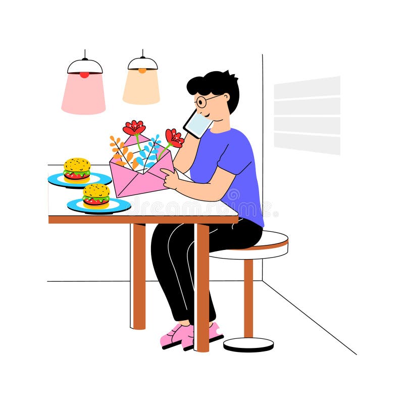 Romantic Dinner stock vector. Illustration of waiting - 333315978