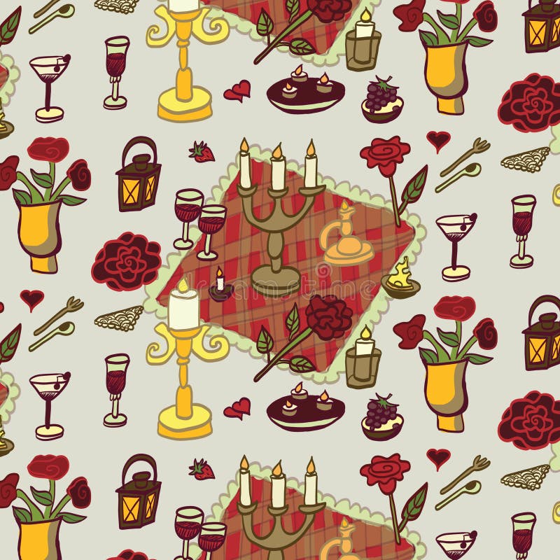 Christmas Dinner Table Pattern Stock Illustrations – 245 Christmas ...