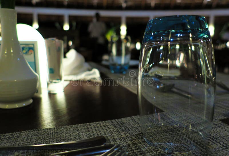 Romantic Dinner Setup, Decoration with Candle Light, Twilight. S Stock ...