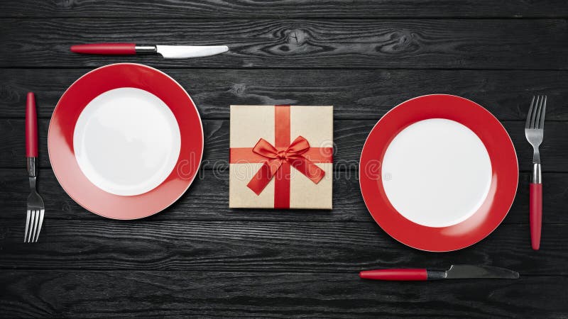 Romantic, Dinner Table and Setup or Valentines Day, Stock Photo - Image ...