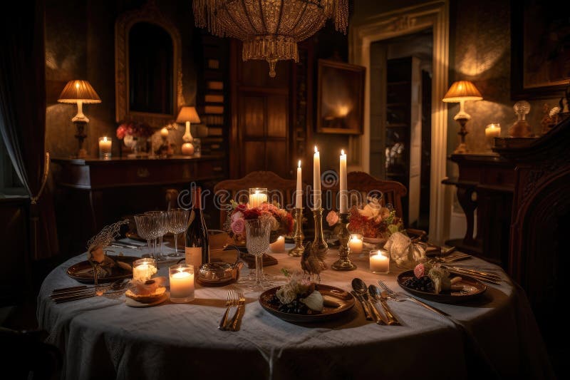 Romantic Dinner for Two, with Candlelit Setting and Sumptuous Feast ...