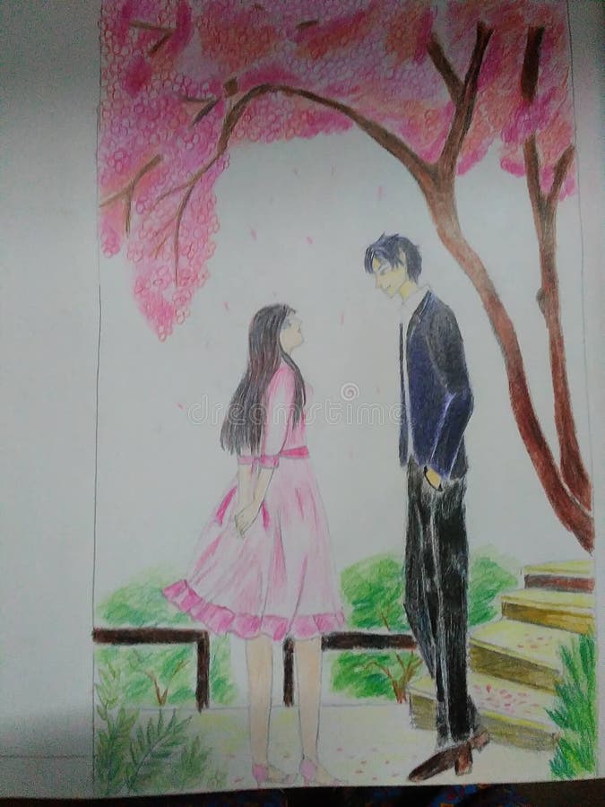 Romantic drawing editorial stock photo. Image of romantic - 114418718