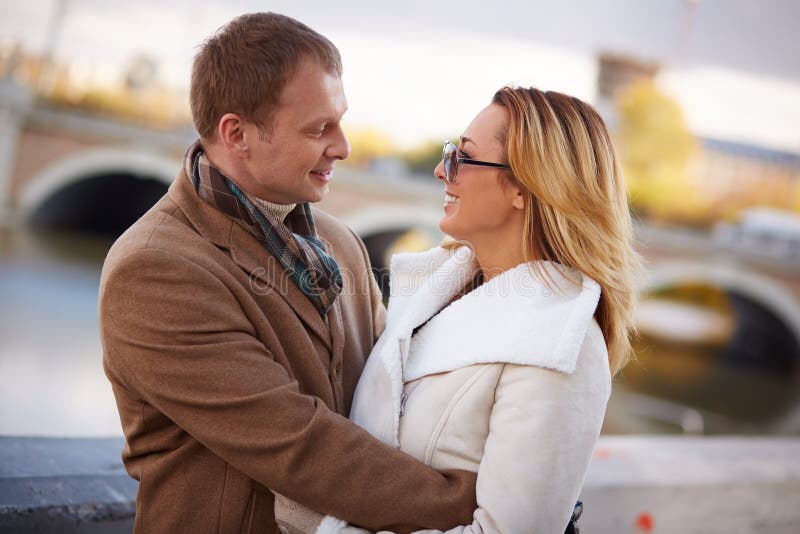 Embrace stock image. Image of happy, adult, isolated - 10409293