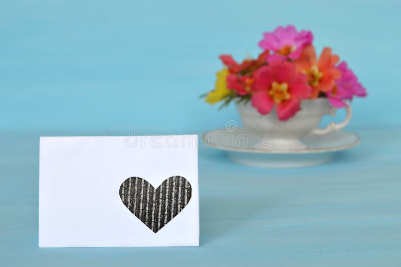 Romantic Empty Greeting Card Stock Photo - Image of four, full: 58177110