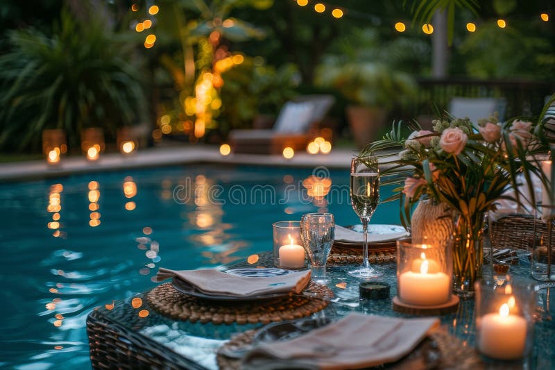 Romantic Dinner Setup Home Stock Photos - Free & Royalty-Free Stock ...