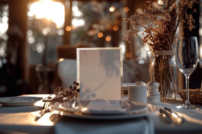 Romantic Evening. Elegant Dining Table Setting of Restaurant Stock ...