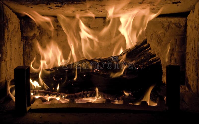 Fireplace stock image. Image of glowing, holiday, fire - 12672809