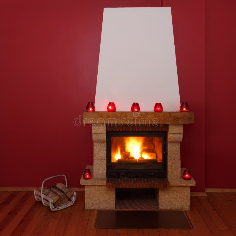 Romantic fireplace stock image. Image of romance, love - 1503143