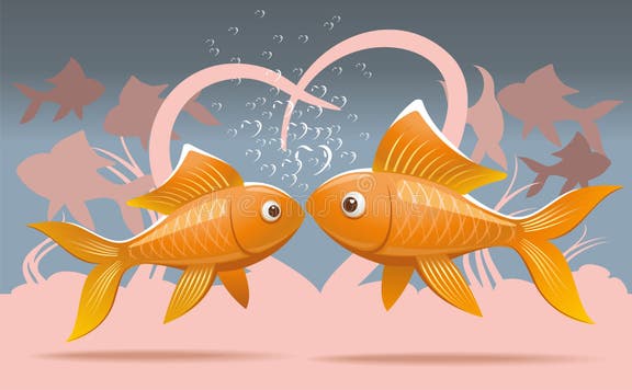 Romantic fish stock vector. Illustration of animal, heart - 28531980