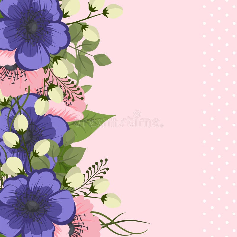 Romantic Floral Border Dark Background Stock Vector - Illustration of ...