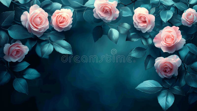 Romantic Floral Designs Featuring Elegant Pink Roses Against a Textured ...