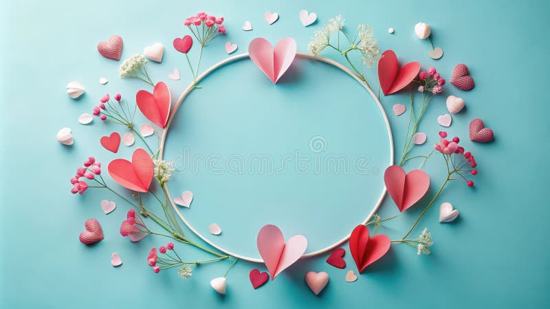 Romantic Floral Heart Frame Design for Love and Affection. Generative ...