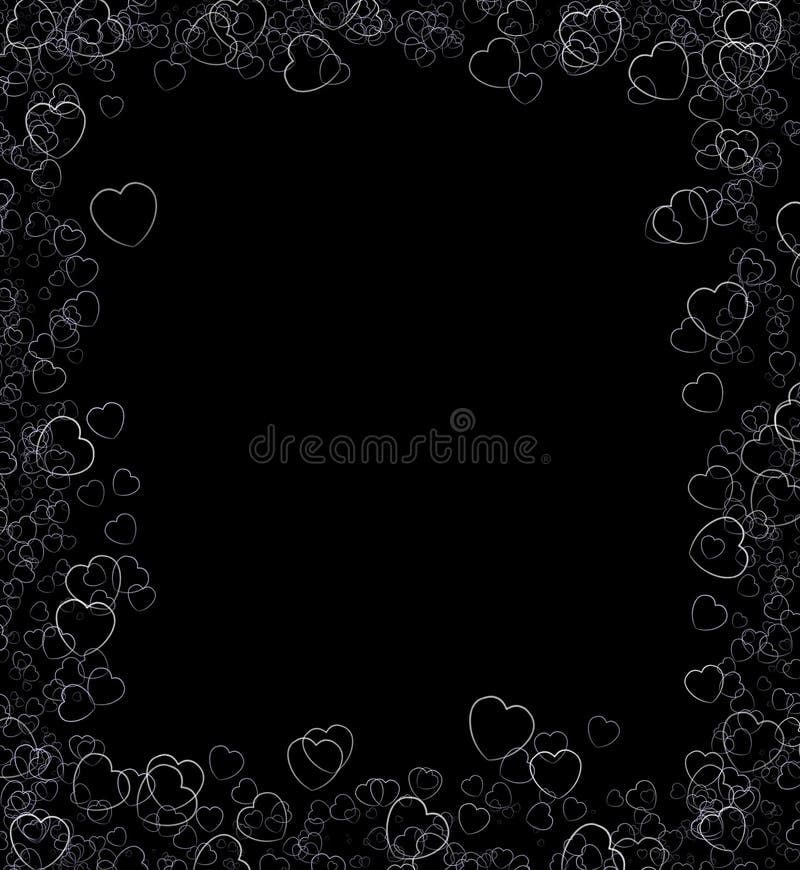 Romantic Frame of Hearts. Frame with an Overlay Effect of Hearts of ...