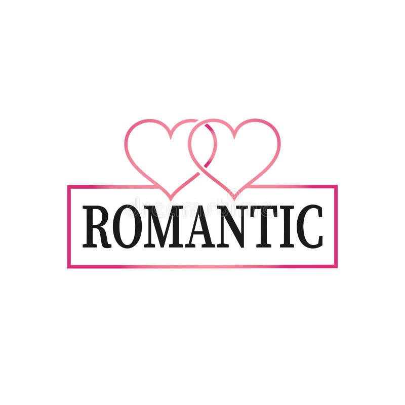 Romantic Frame Logo Flat Layout Template Design Stock Vector ...