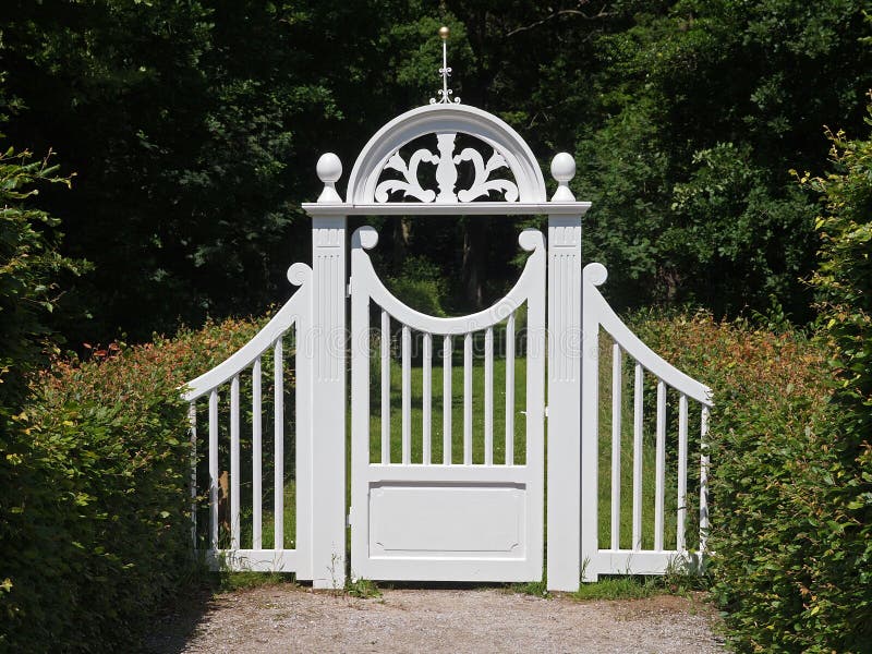 Romantic gate stock photo. Image of water, beautiful - 33853348