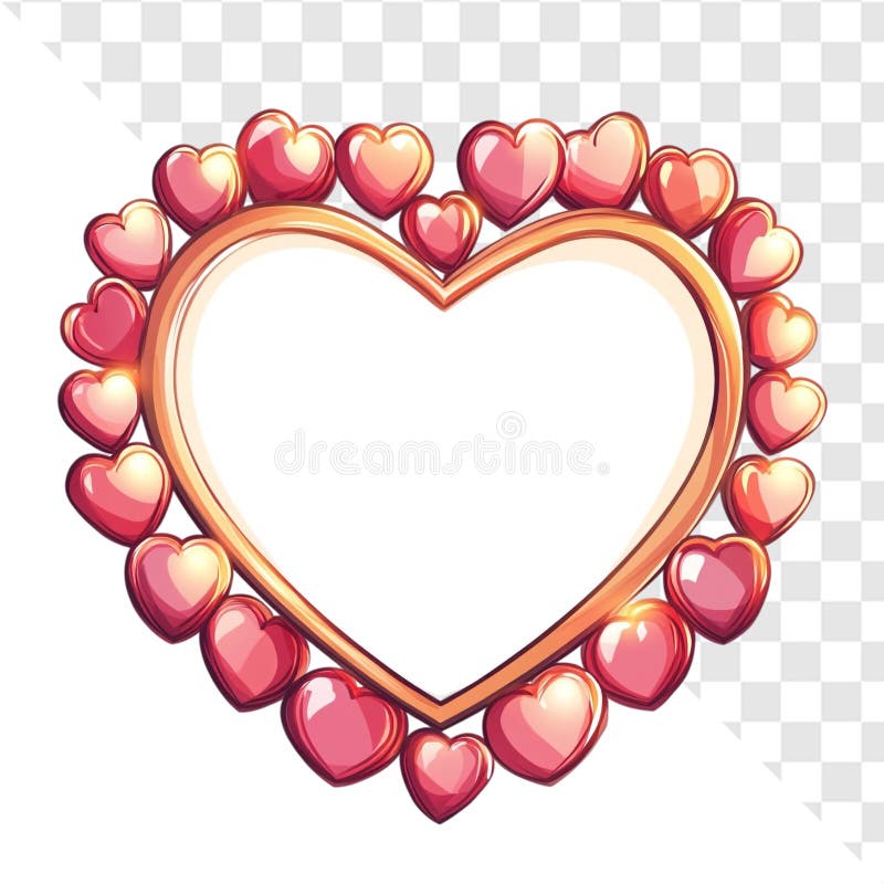 Romantic Heart Frame Perfect for Valentines Day Stock Image - Image of ...