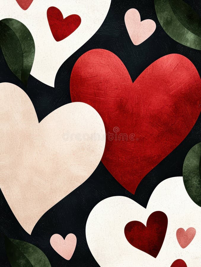 A Romantic Heart Pattern for Backgrounds and Valentine S Day. Stock ...