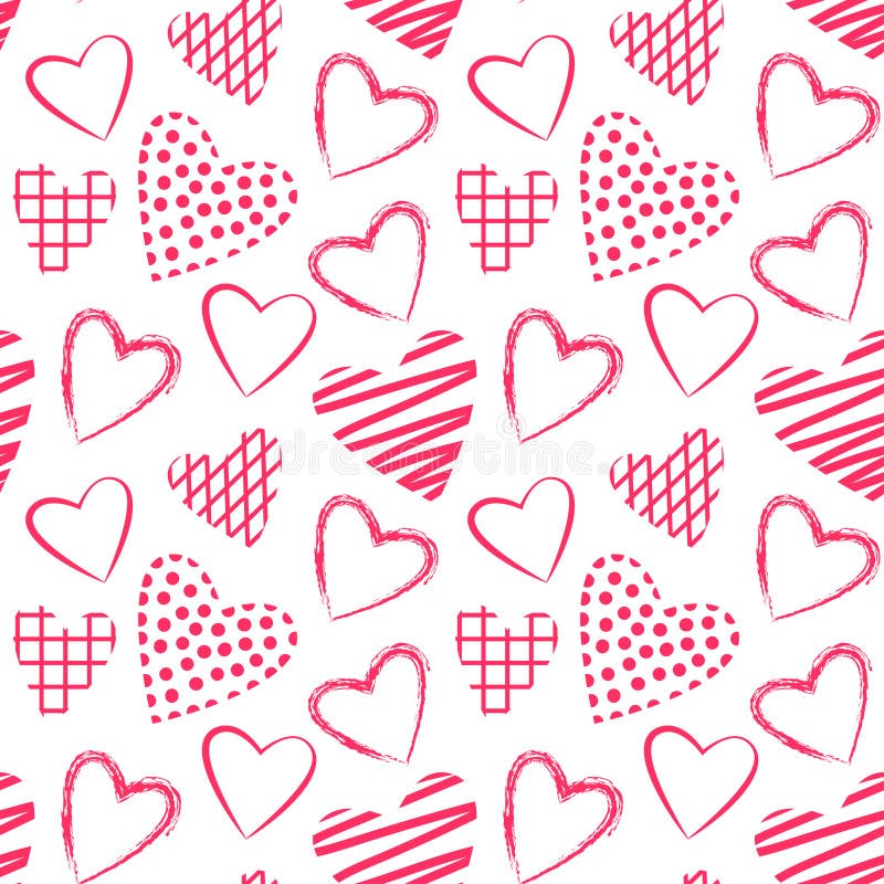 Romantic Heart Pattern for Design Projects, Background, Wallpaper ...