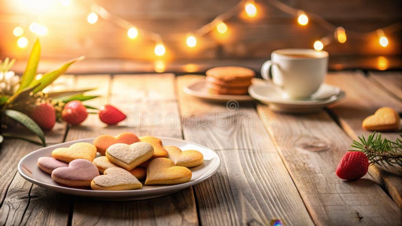 Romantic Heart Shaped Cookies Stock Illustrations – 5,573 Romantic ...